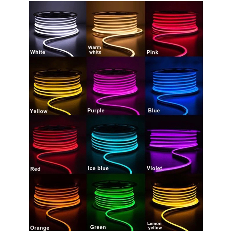 Jual Paket Lengkap LED Lampu Neon Flex 6m 7m 8m 9m 10m Flexible 220v ...