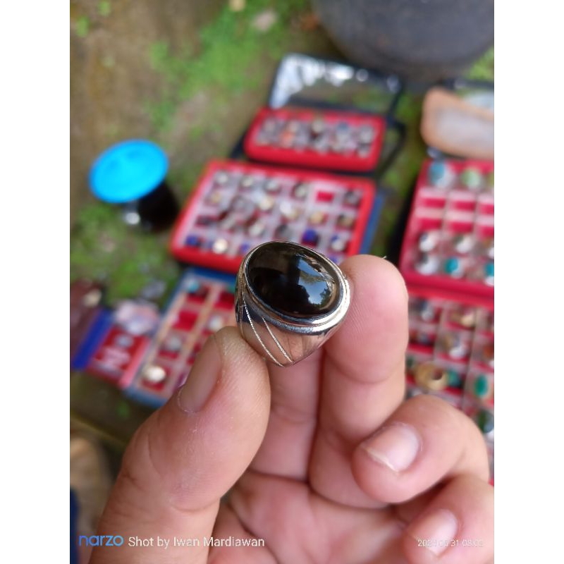 Jual Batu akik Yaman Wulung hitam pekat ( Real pict) | Shopee Indonesia