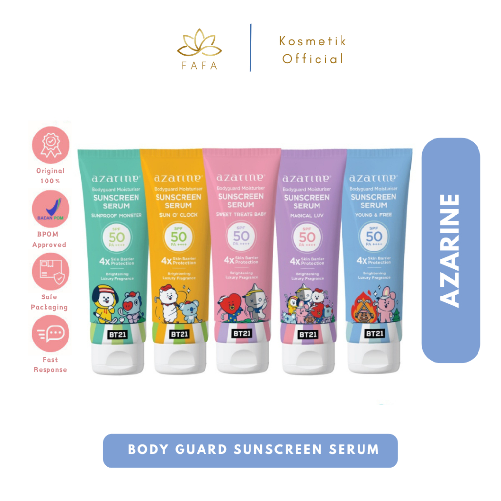 Jual AZARINE Body Guard Moisturizer Sunscreen Serum SPF50 PA ...