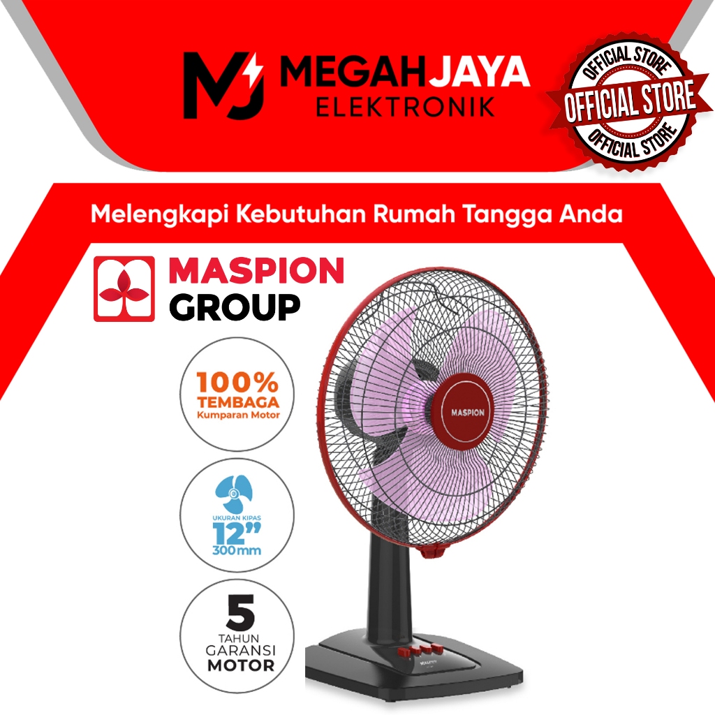 Jual [COD READY] MASPION DESK FAN / KIPAS ANGIN EX307 / EX 307 / EX-307 ...