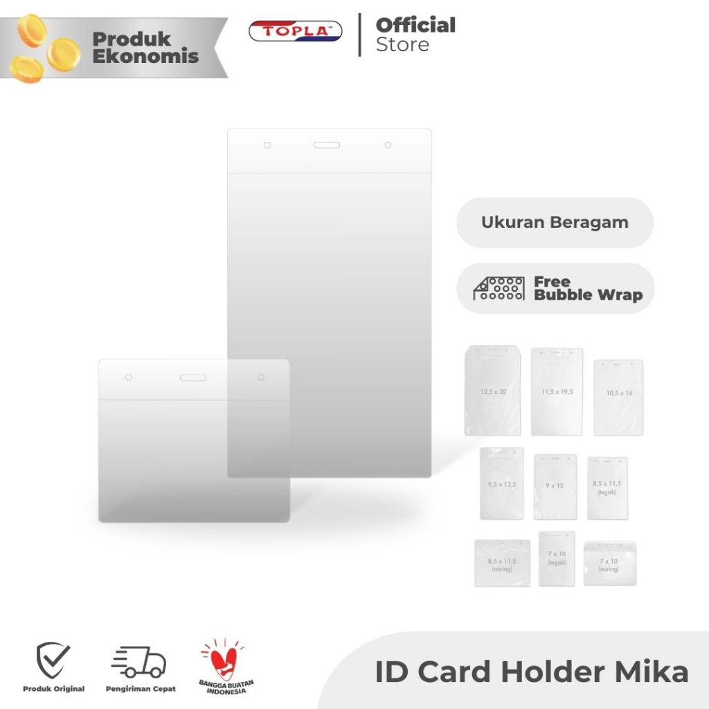 Jual TOPLA ID MIKA Transparan -Tempat Kartu Tali Name Tag- | Shopee ...