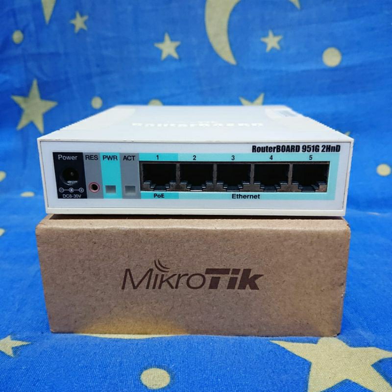 Jual MIKROTIK ROUTER BOARD RB951G-2HnD BB 0,0% Port Lan Lisensi Aman ...