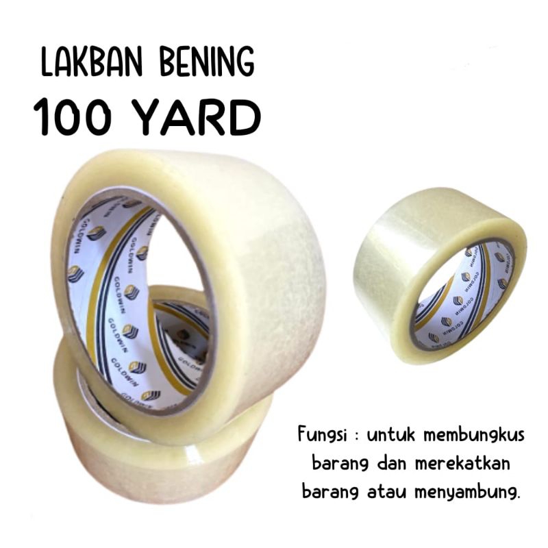 Jual LAKBAN BENING 100 YARD LAKBAN PEREKAT BENING | Shopee Indonesia