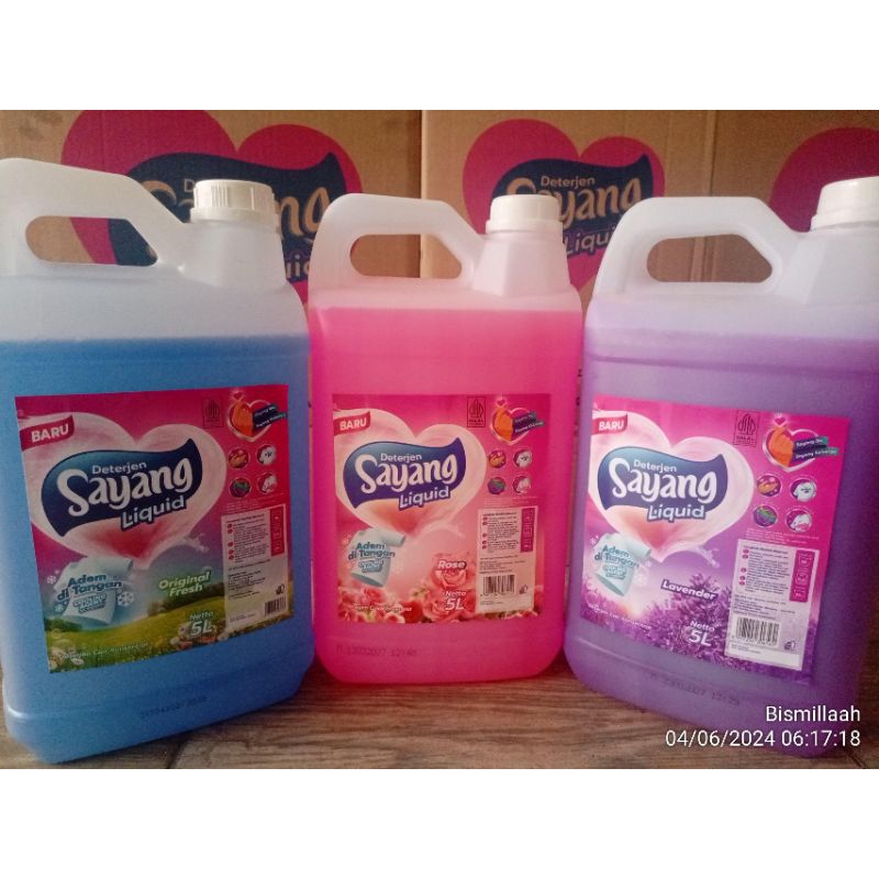 Jual Detergent SAYANG Cair 5 Liter (Varian Detergen Original Rose ...