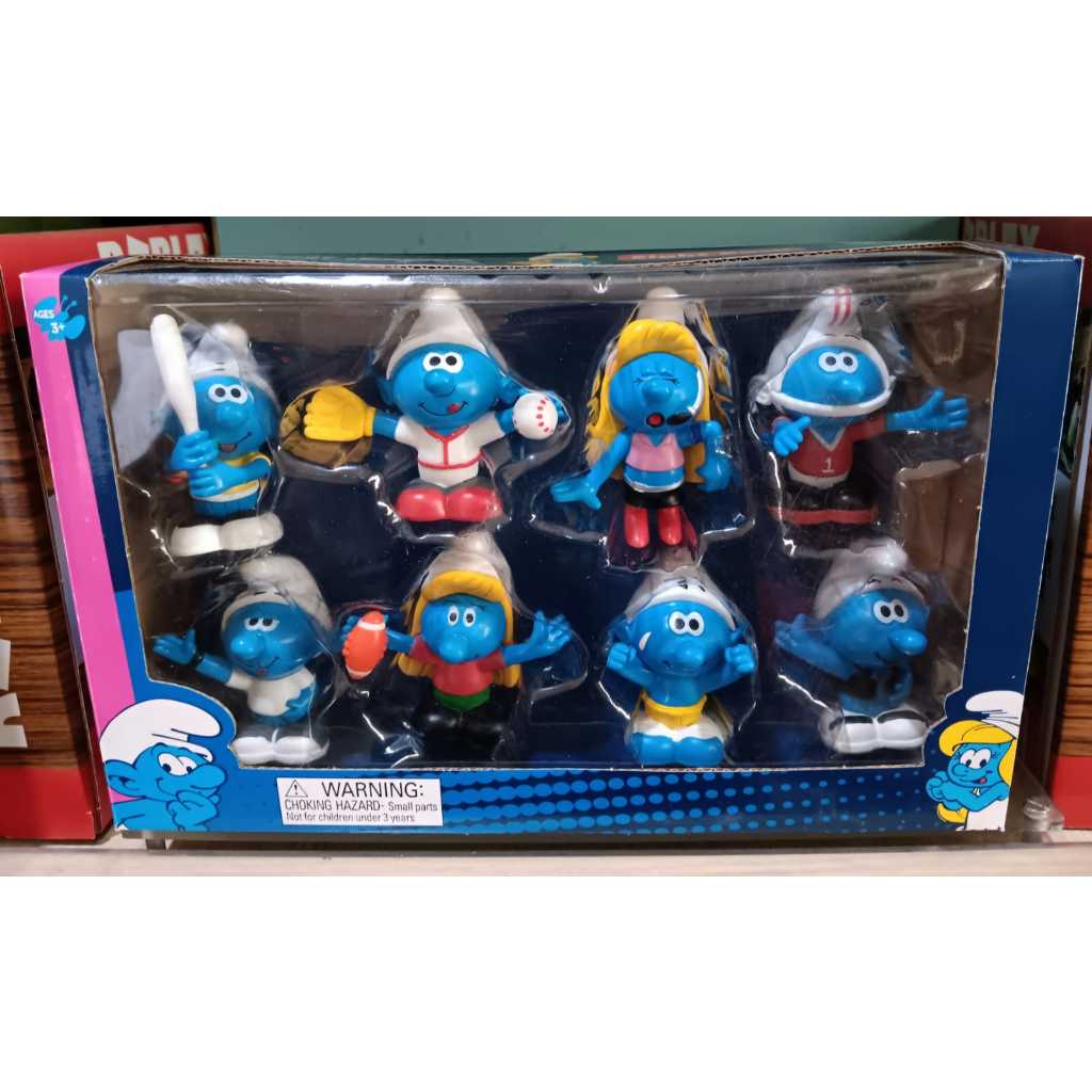 Jual Action Figure THE SMURFS Set isi 8 Pack - Papa Smurf - Smurfette ...