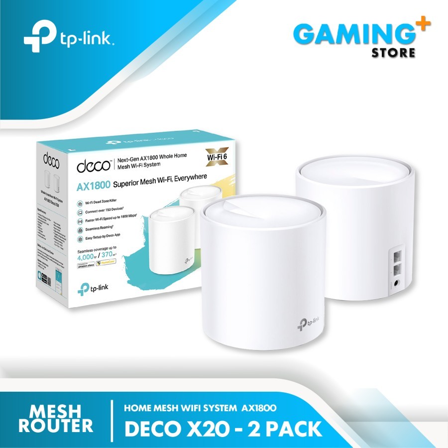 Jual TP-Link DECO X20 2 Pack AX1800 Whole Home Mesh Wi-Fi 6 System | Shopee Indonesia