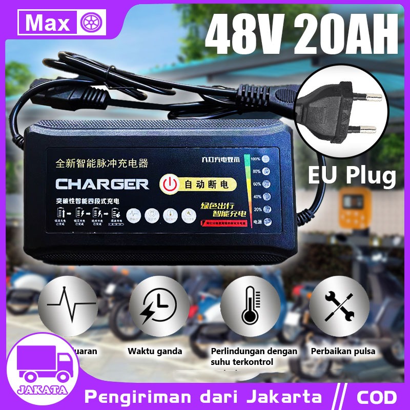 Jual Charger Sepeda Listrik 48V-12/20AH for Lead-Acid Battery Charger Sepeda Listrik Exotic ...