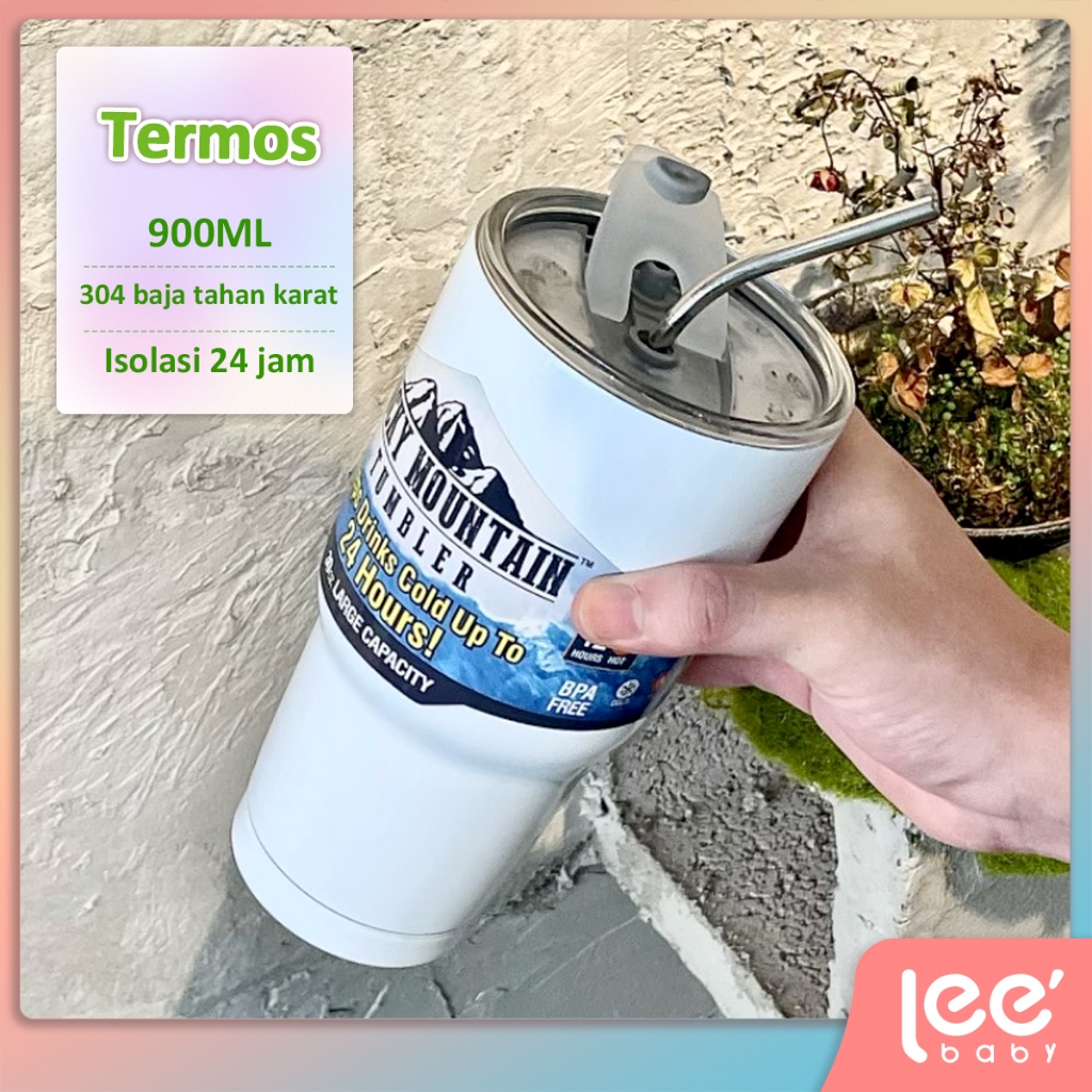 Jual Gelas Tahan Dingin 900ML Gelas Tumbler Vakum Tahan Panas Stainless 304 Panas Dan Dingin ...