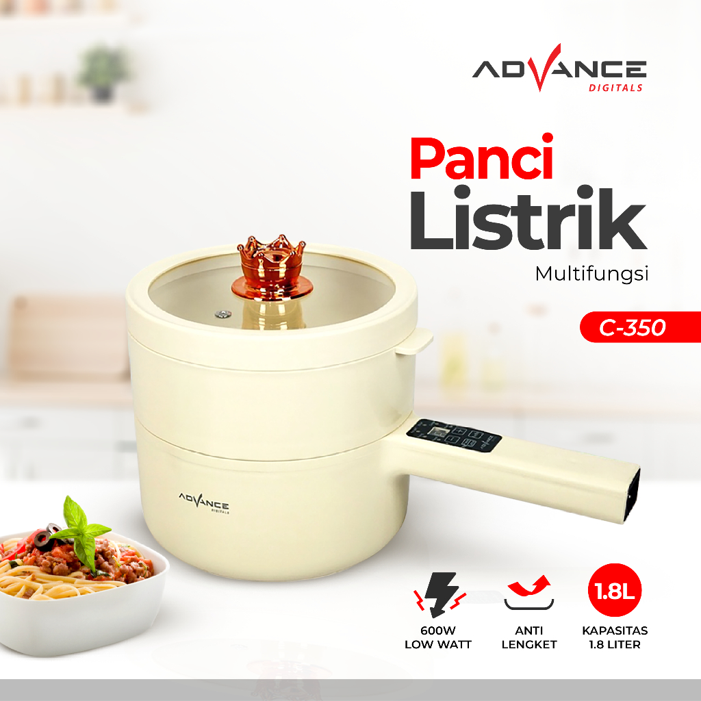 Jual Advance Panci Listrik C-350 Multifungsi 1.8L Panci Listrik Fry Pan ...