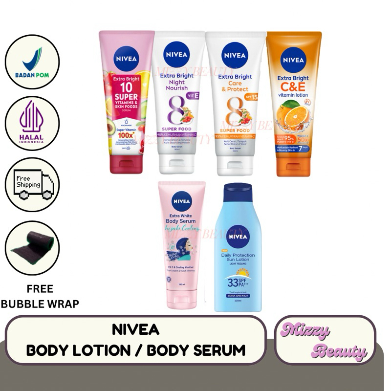 Jual NIVEA BODY SERUM / NIVEA EXTRA BRIGHT 10 SUPER VITAMIN / NIVEA ...