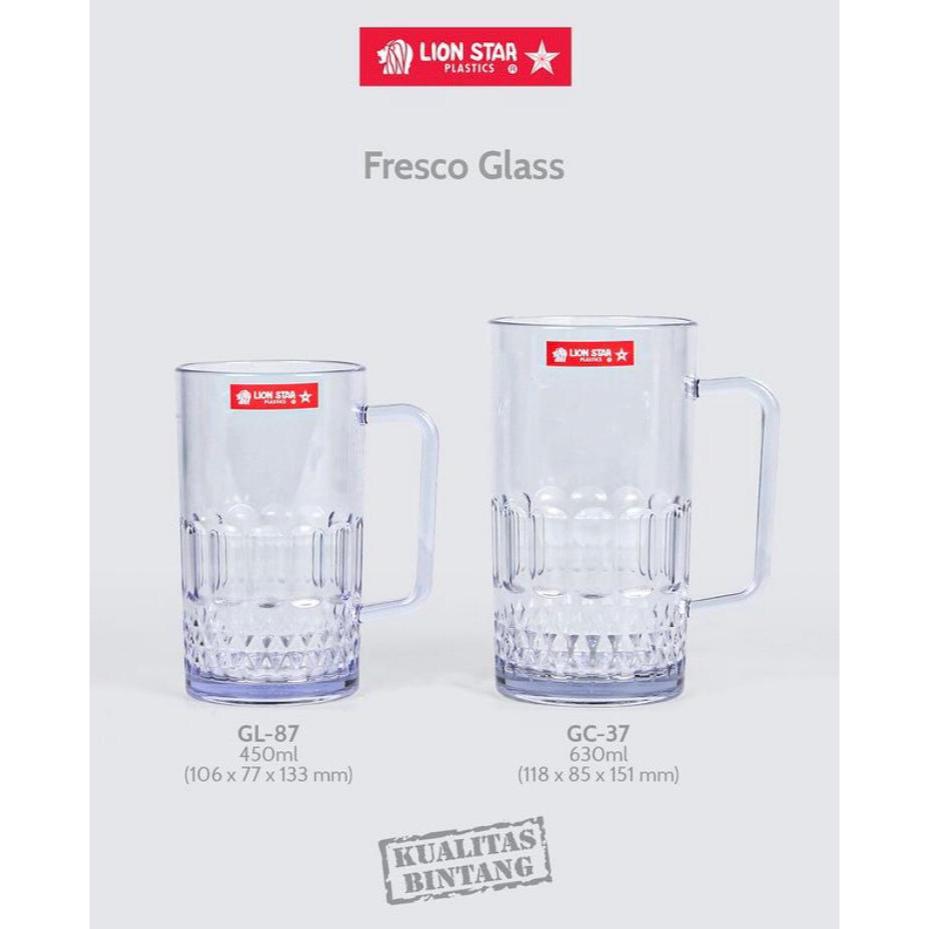 Jual Bir Lion Star Gelas Gagang Minum Fresco 450ml / 630ml Kopi, Es Teh, Bir Lion Star | Shopee ...