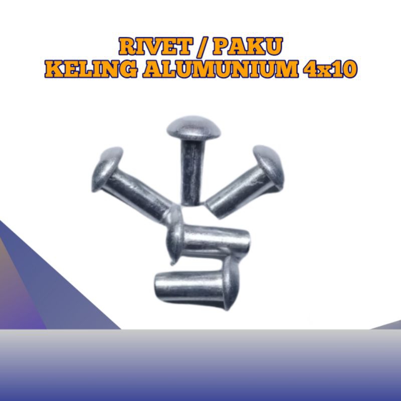 Jual PAKU RIVET / PAKU KELING ALUMUNIUM DIAMETER 4x10 mm | Shopee Indonesia