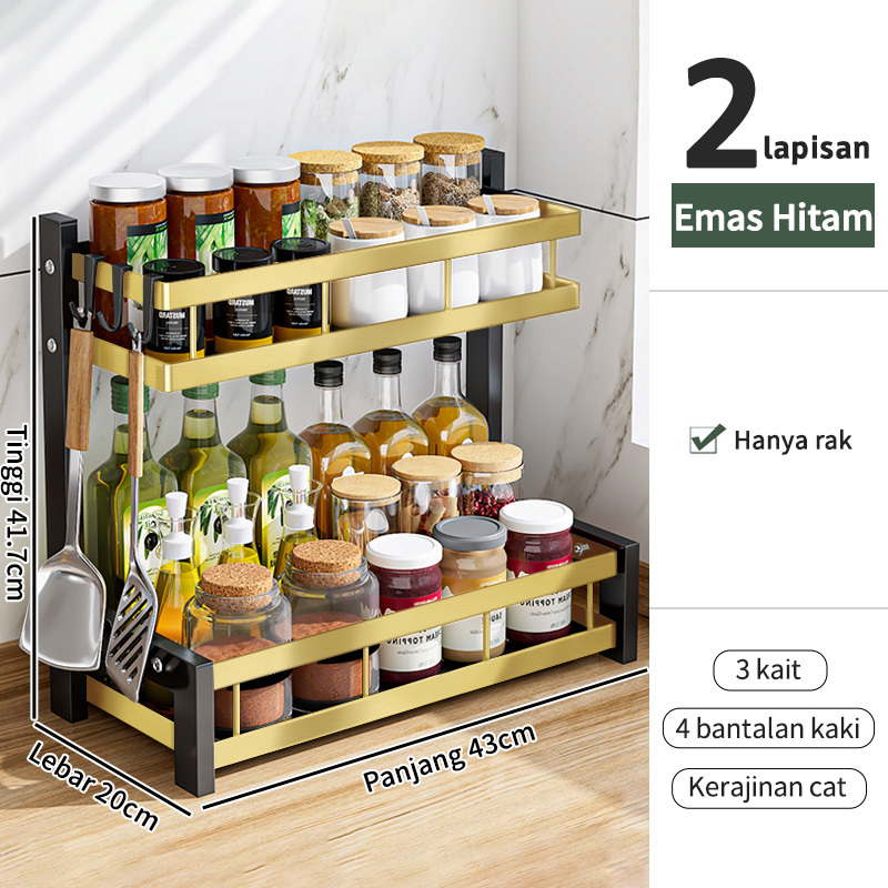 Jual Rak Bumbu Dapur Stainless Steel Rak Bumbu Rak Dapur Serbaguna Rak ...