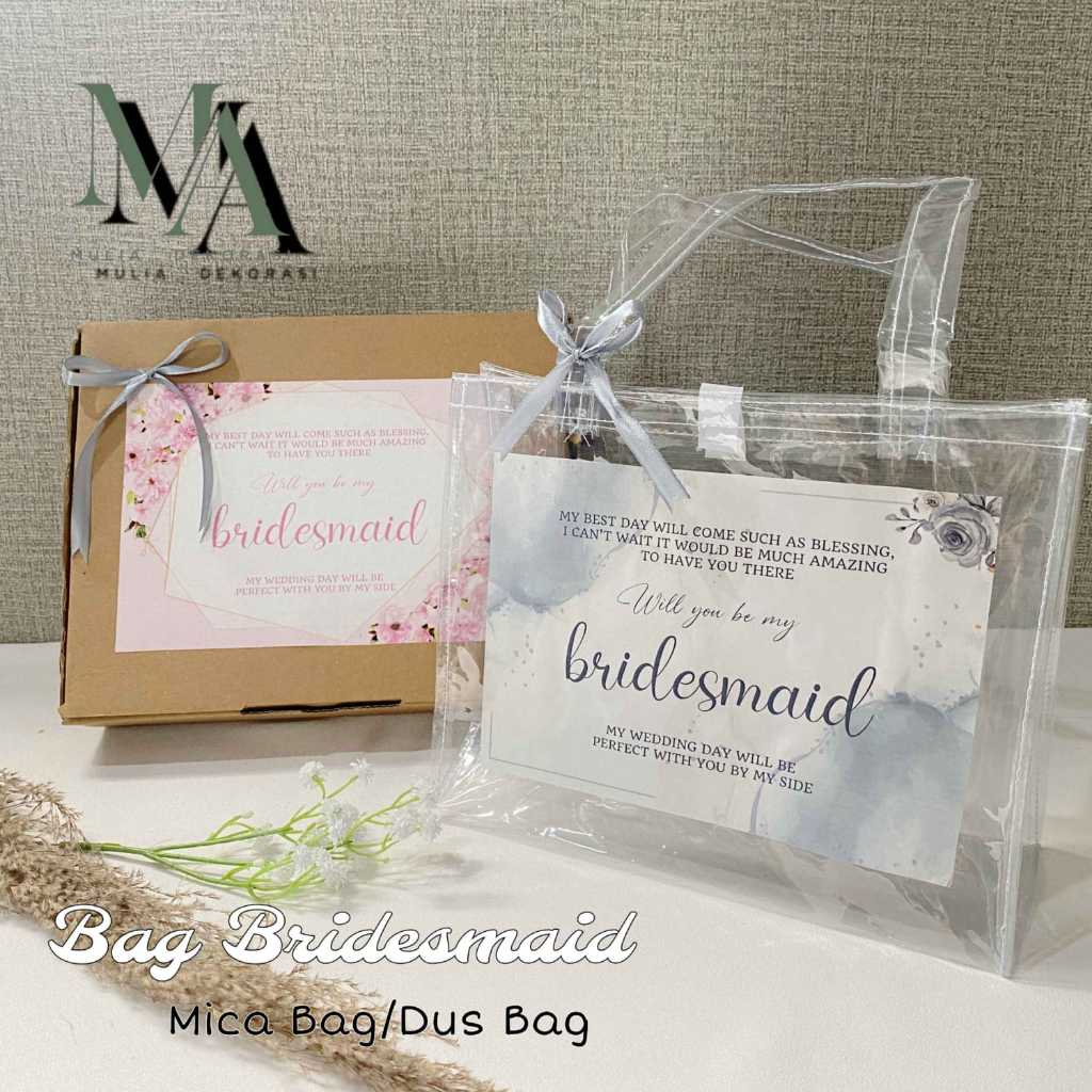 Jual Tas Mika Bridesmaid Bening Transparan Kardus Hampers Paper Bag ...