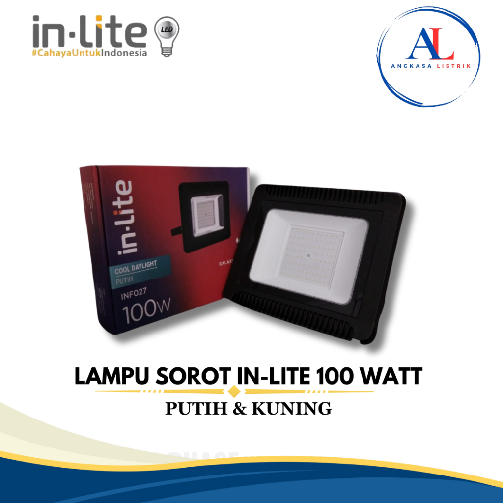Jual LAMPU SOROT FLOODLIGHT LED INLITE 100W 100 WATT - INF027 ...