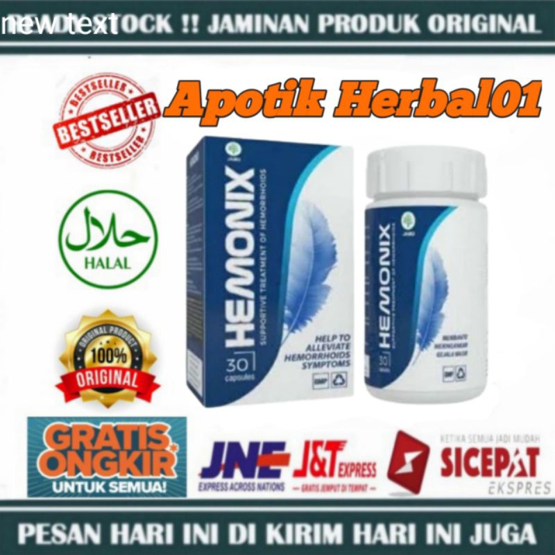 Jual HEMONIX Asli Original Obat Herbal Wasir Ambeien BAB Susah Dan BAB ...