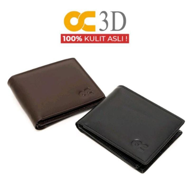 Jual Dompet Hitam&Coklat Lipat Pria Kulit Sapi Asli 3 Dimensi | Shopee ...