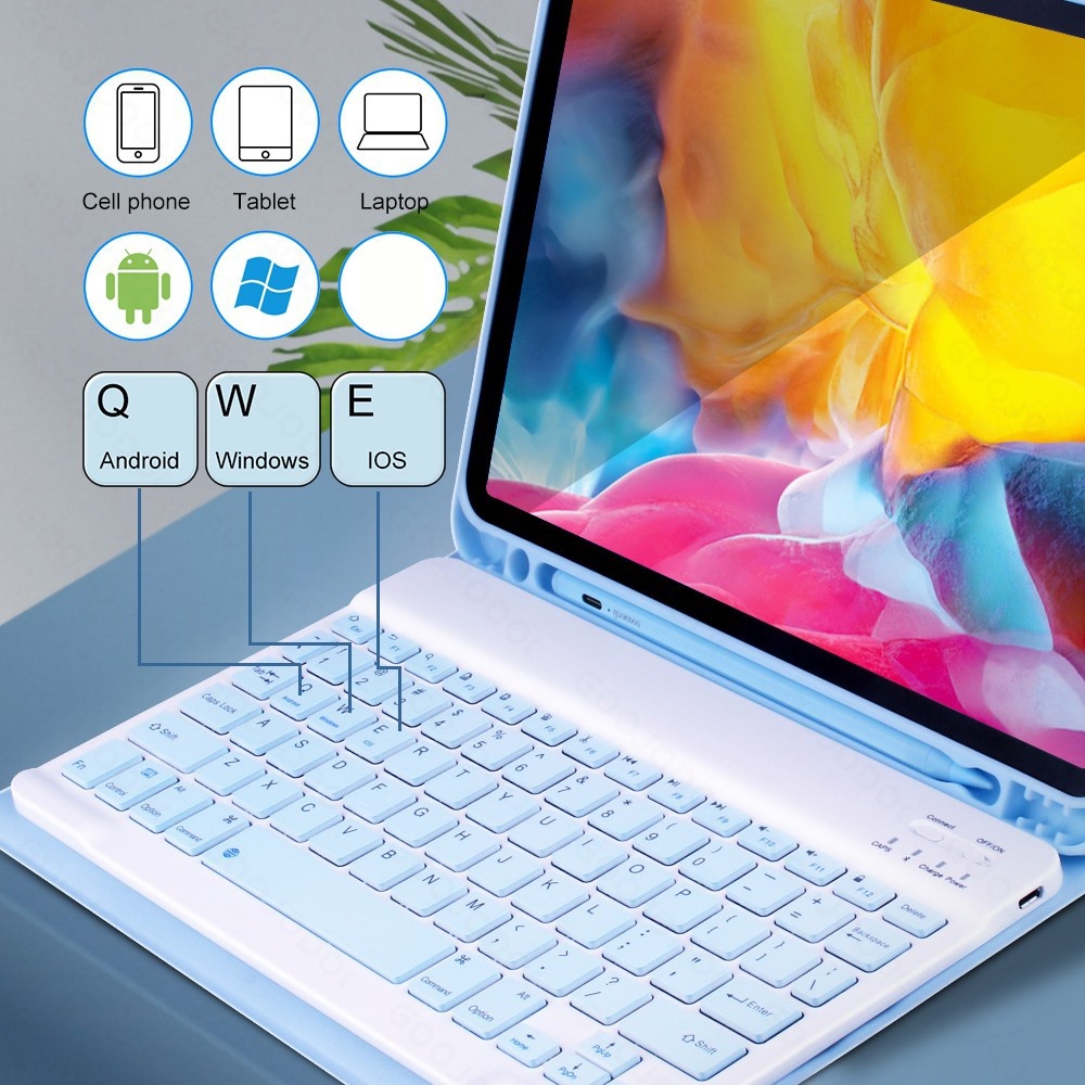 Jual Keyboard Bluetooth Nirkabel 10 Inci Keyboard Sentuh Mini Portabel ...