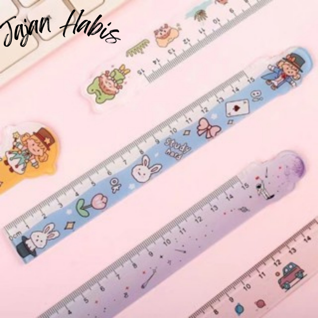Jual JABIS Penggaris Lucu 15 Cm Penggaris Anak Pelajar Mahasiswa Motif ...