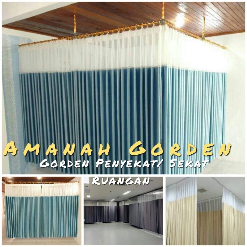Jual Gorden Penyekat Ruangan Model Kombinasi Jaring/Puring Bahan Gorden ...