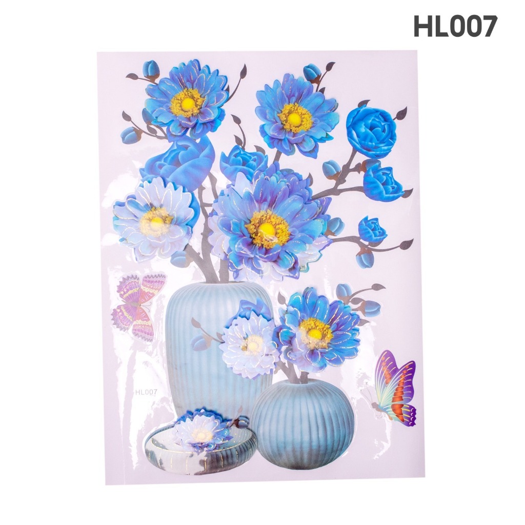 Jual Sticker Dinding 3D Simulasi Bunga / Tempelan Dinding Bunga 3D ...
