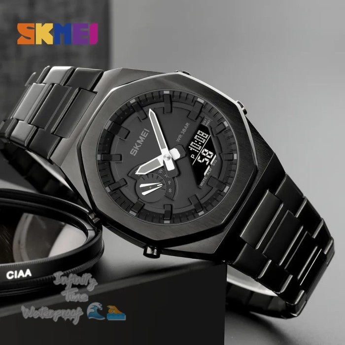Jual Jam Tangan Digital Analog Pria SKMEI 1816 Black water resistance ...