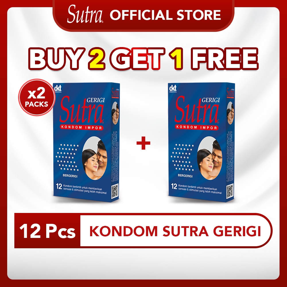 Jual BUY 2 GET 1 FREE - Kondom Sutra Gerigi 12s / Tekstur Bintil Tambah ...