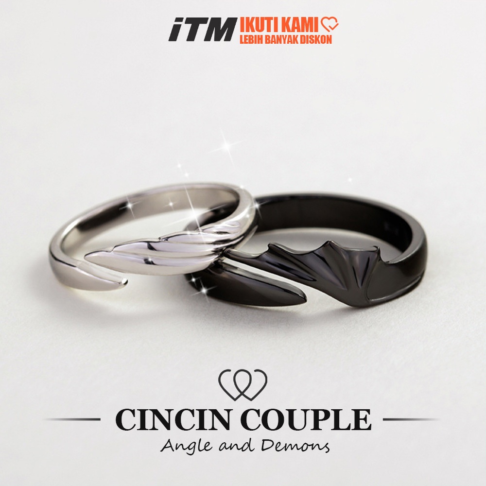Jual Cincin couple -Angels and Demons cincin pasangan cincin | Shopee Indonesia