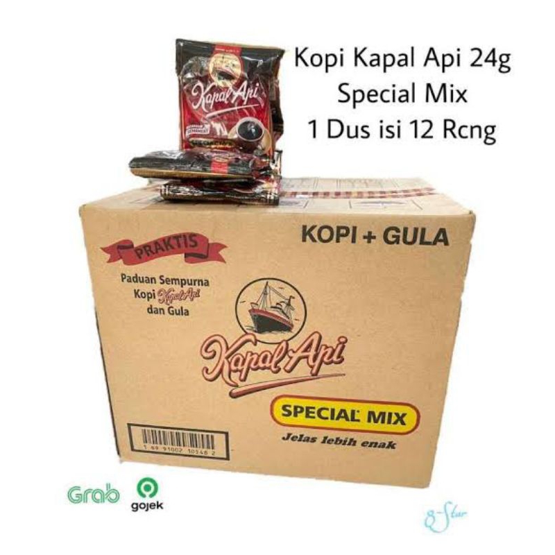 Jual kapal api special mix 25gr kopi + gula 1 dus isi 12 renceng (120 ...