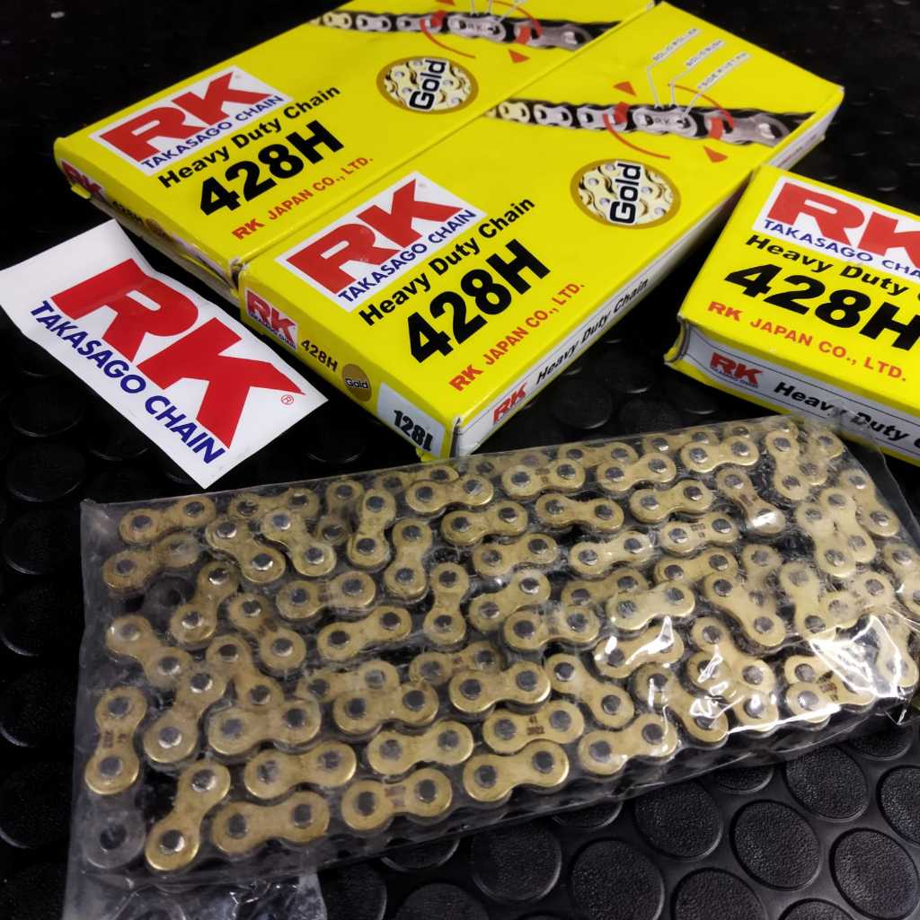 Jual RANTAI RODA RK TAKASAGO CHAIN 428H-120-128-140L SB GOLD RANTAI RK ...