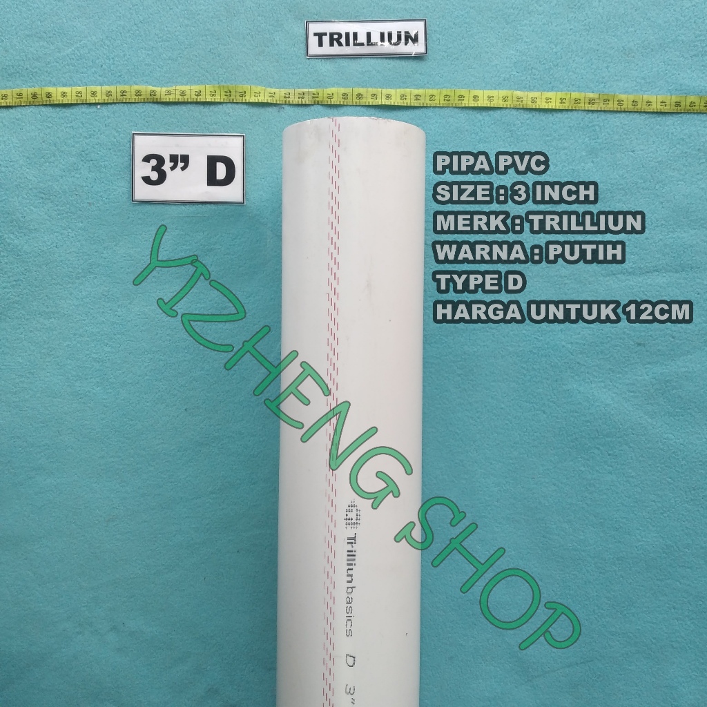 Jual PIPA PVC 3 INCH TYPE D PANJANG 12CM TRILLIUN | Shopee Indonesia