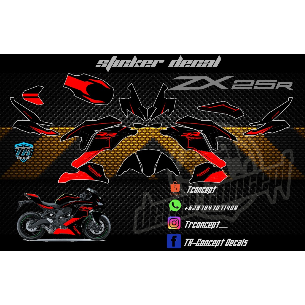 Jual STIKER DECAL FULLBODY ZX-25R FREE CUSTOM | Shopee Indonesia