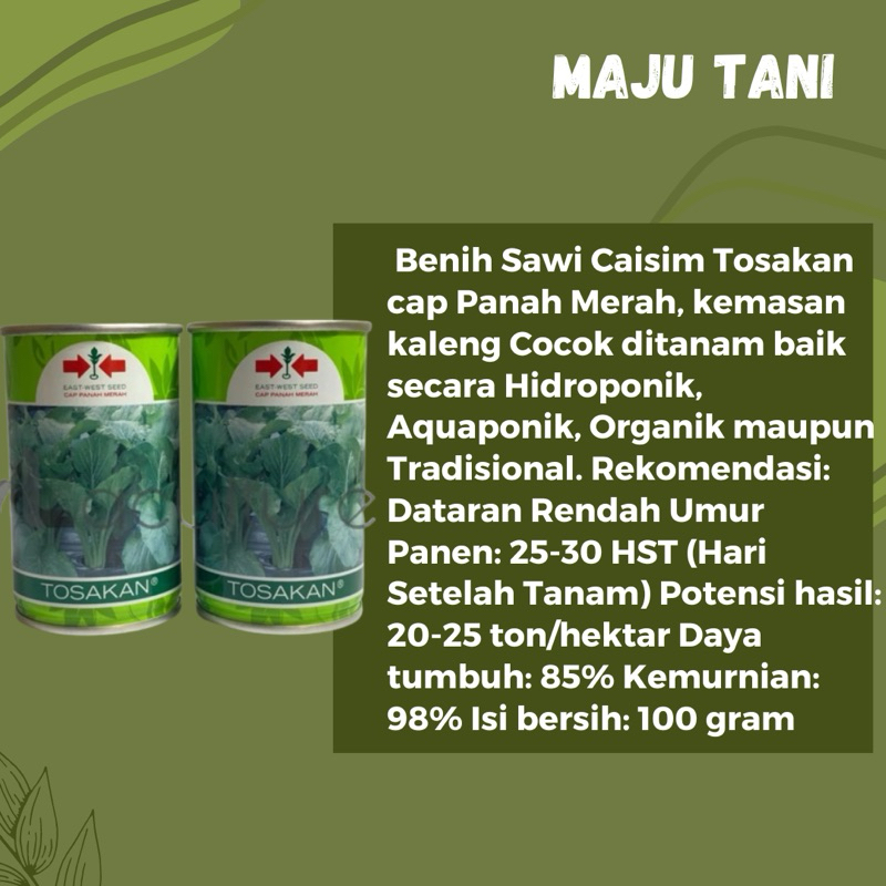 Jual Benih Sawi Kaleng/ Cap Panah Merah/Benih Tani/ Benih Pertanian ...
