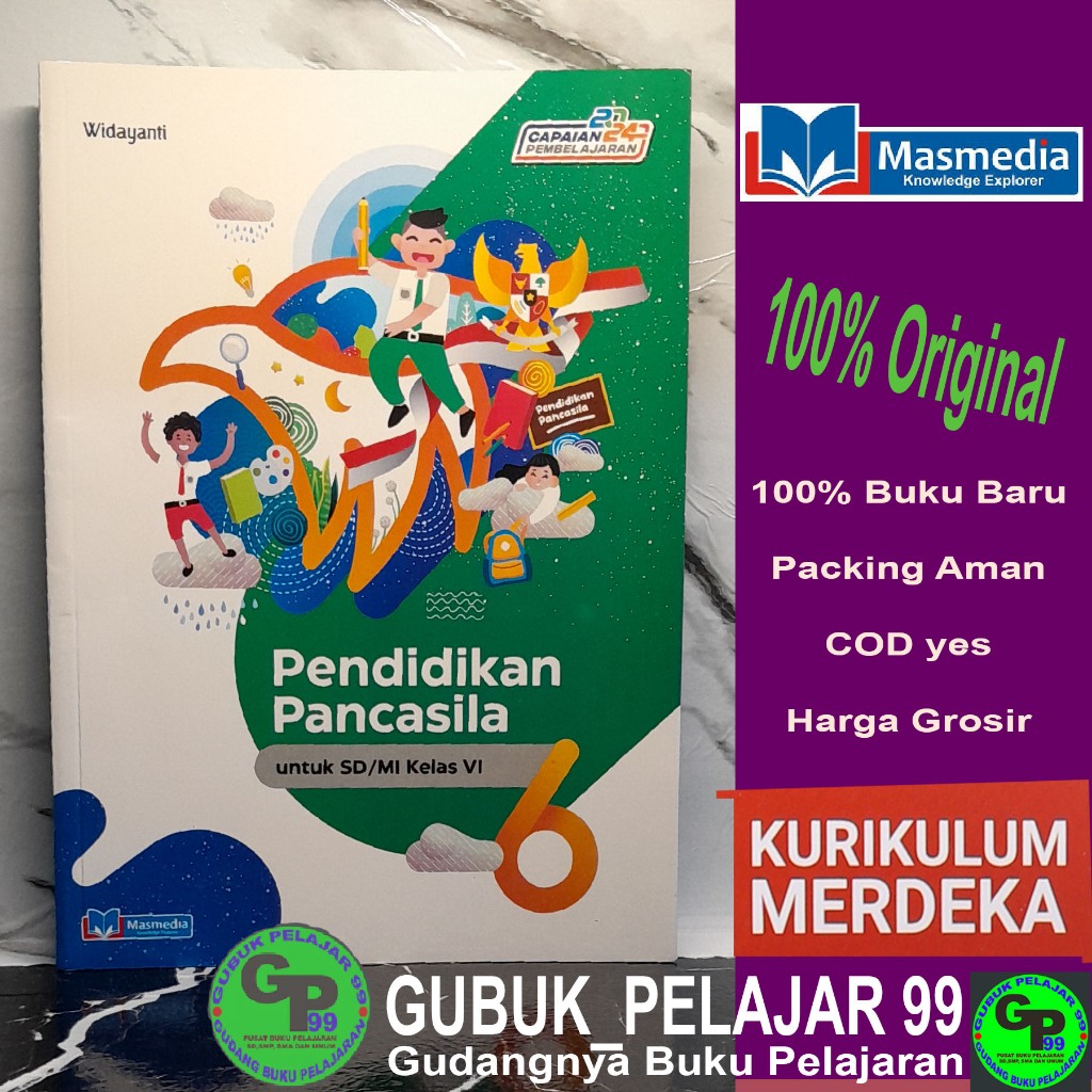 Jual PENDIDIKAN PANCASILA Untuk Kelas 6 SD/MI Kurikulum Merdeka Masmedia Penulis: Widayanti ...