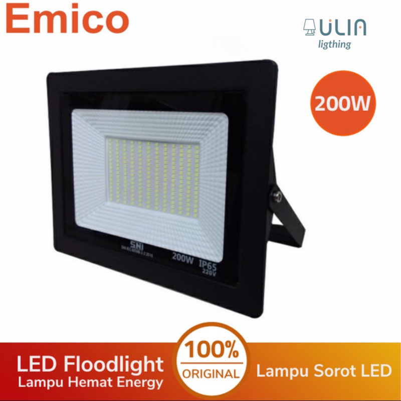 Jual Emico Lampu Sorot Led 200w SNI COB 200 Watt Flood light Outdoor waterproof Taman Panggung ...