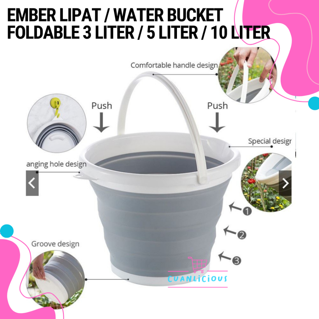 Jual Ember Lipat / Water Bucket Foldable 3 Liter / 5 liter / 10 liter ...