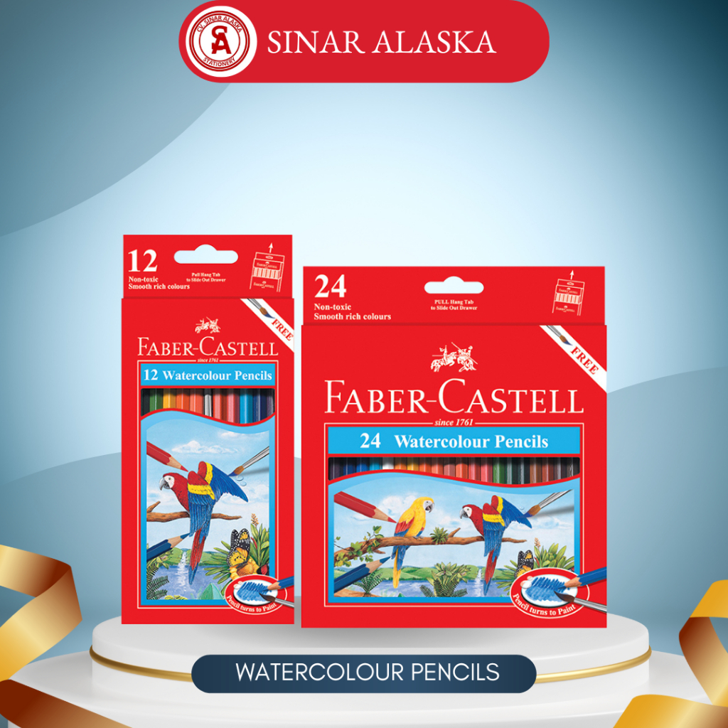 Jual Watercolour Pensil Faber Castell 12/24 Warna/ Pensil Warna (set ...