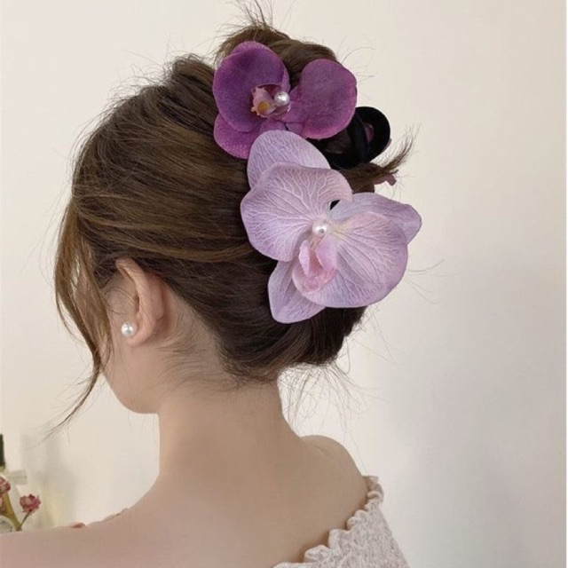 Jual Orchid Hair Claw / Jedai Jepit Rambut Fleur Bunga Anggrek | Shopee ...