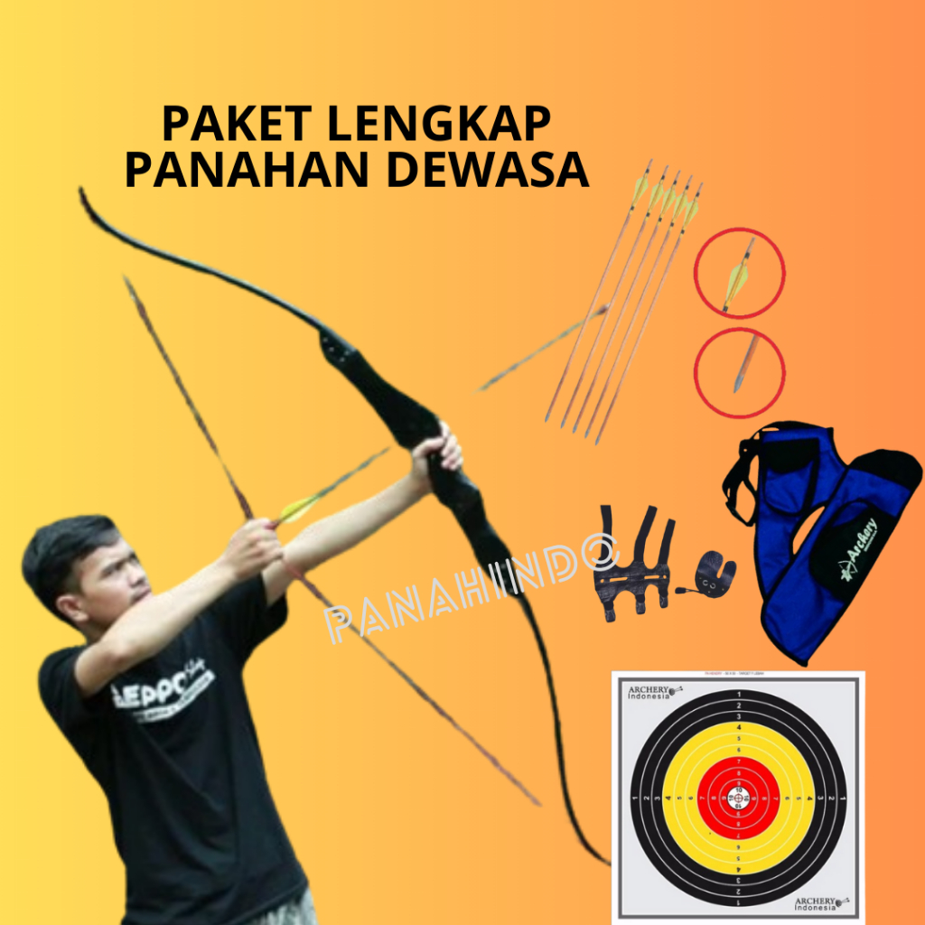 Jual Busur Panah Dewasa Berburu Profesional Set Lengkap Standar Bow R60 ...