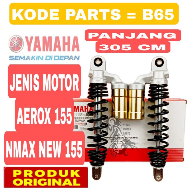 Jual SHOCKBREKER TABUNG B65 ORIGINAL AEROX, NMAX NEW, YAMAHA YGP ...