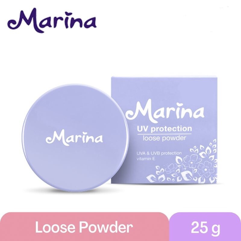 Jual Marina Uv Protection Loose Powder 25gr • Bedak Tabur Marina ...