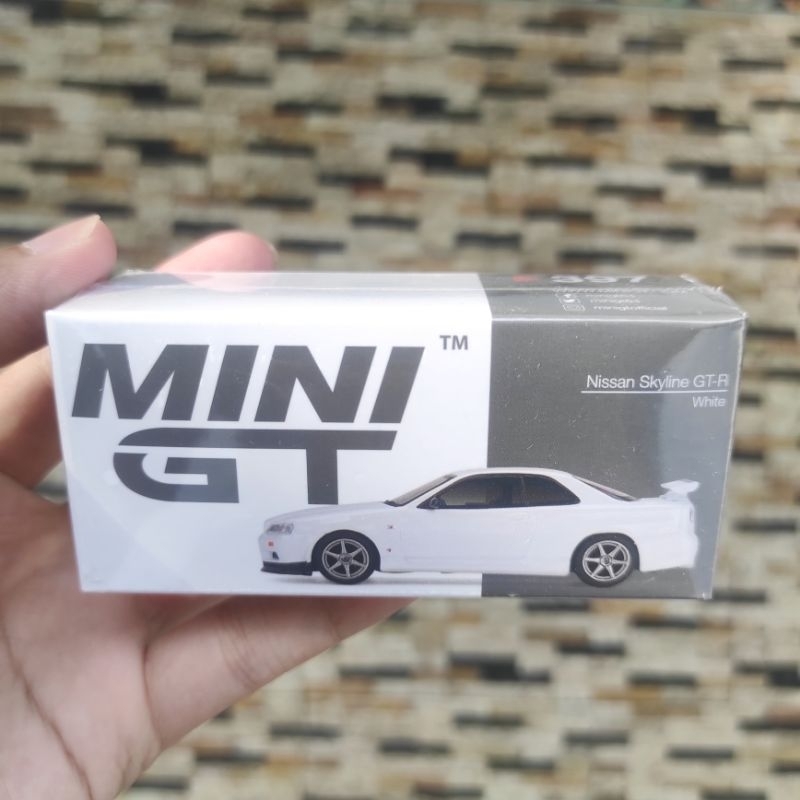 Jual MiniGT Nissan Skyline GTR R34 White Putih Mini GT MGT | Shopee ...