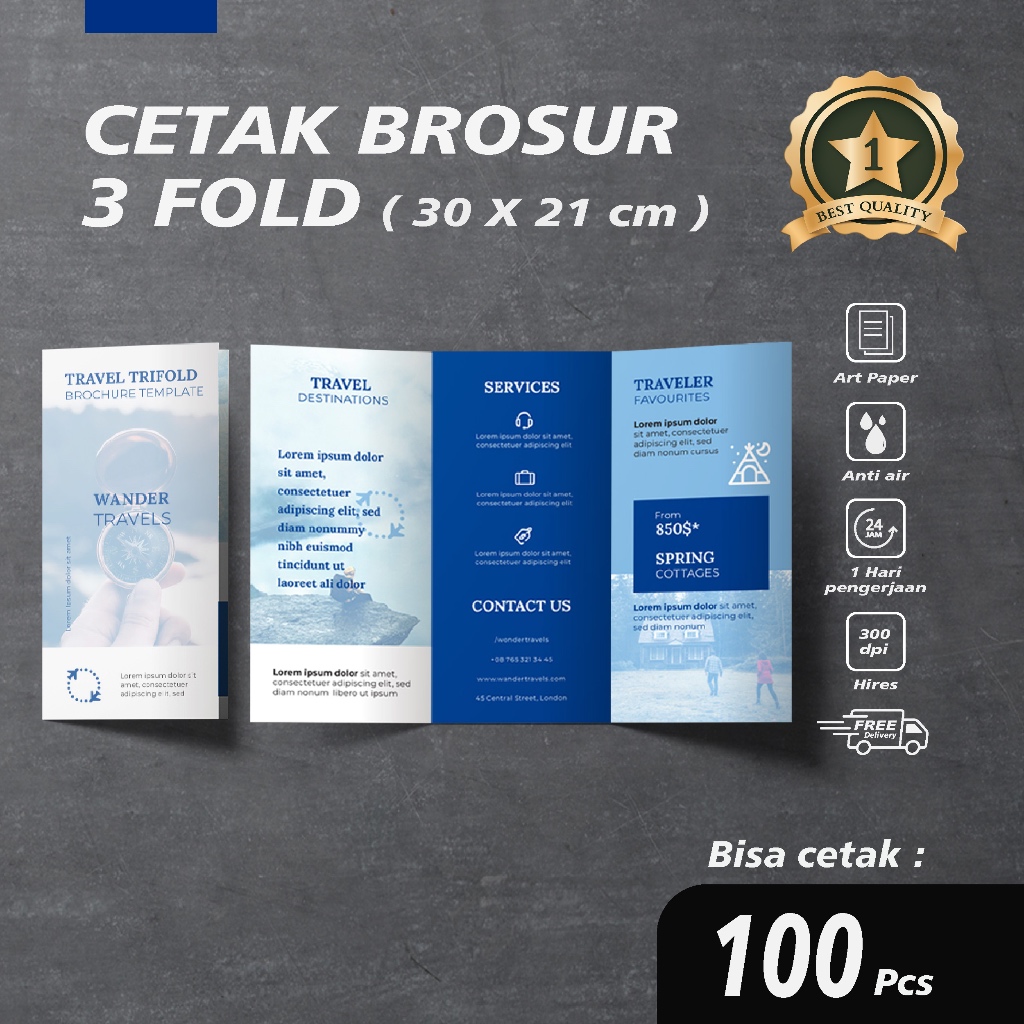 Jual Brosur 3 fold / Brosur Katalog / Katalog Produk / Brosur 3 Lipat ...