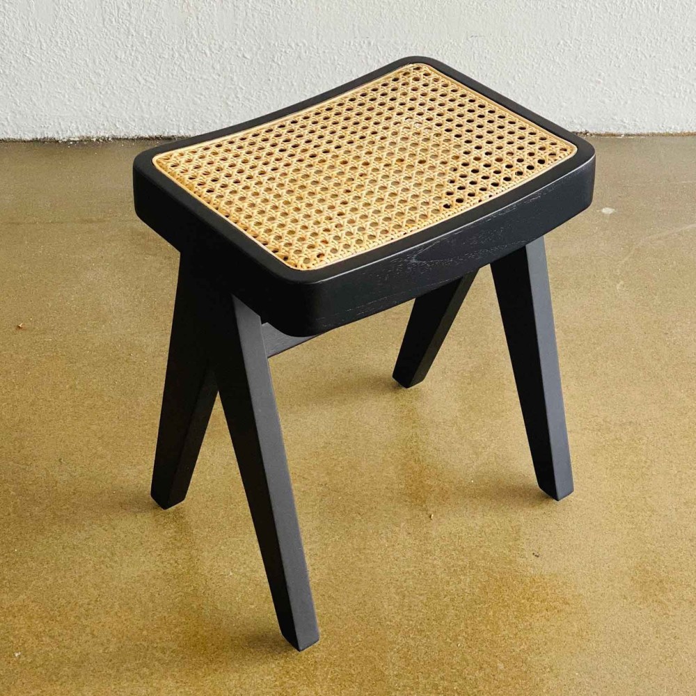 Jual Majda Stool Bangku Stool Minimalis Kayu Jati Anyaman Rotan ...