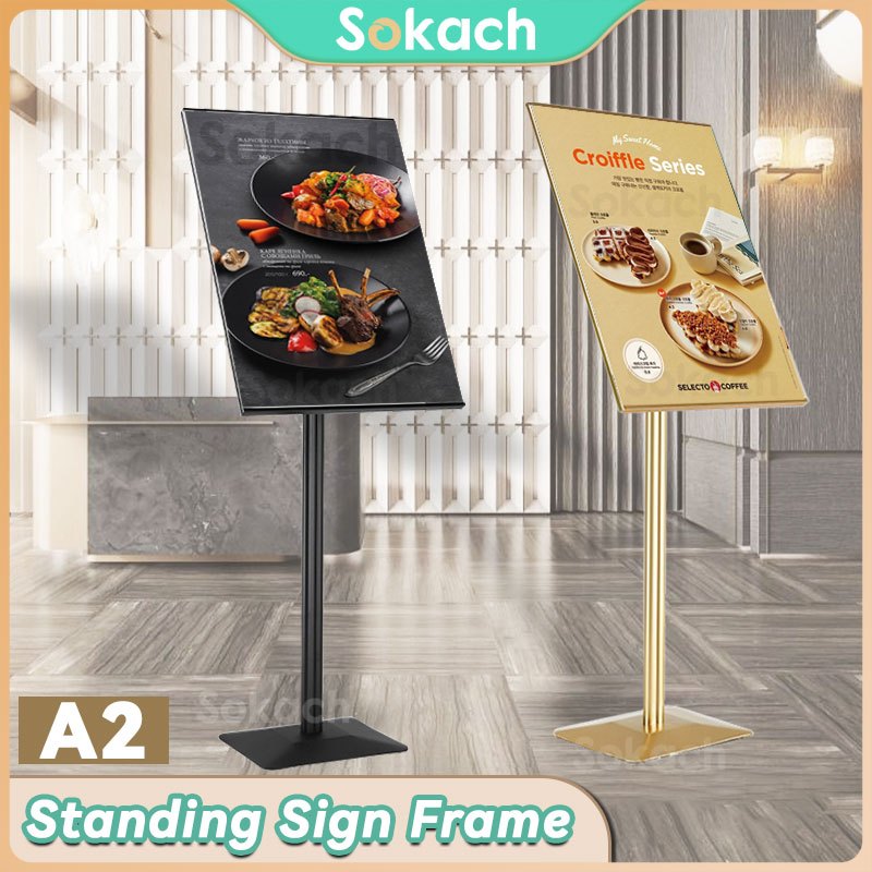 Jual Standing Sign Frame 360° A2/A3/A4 Stand Display Poster Frame ...