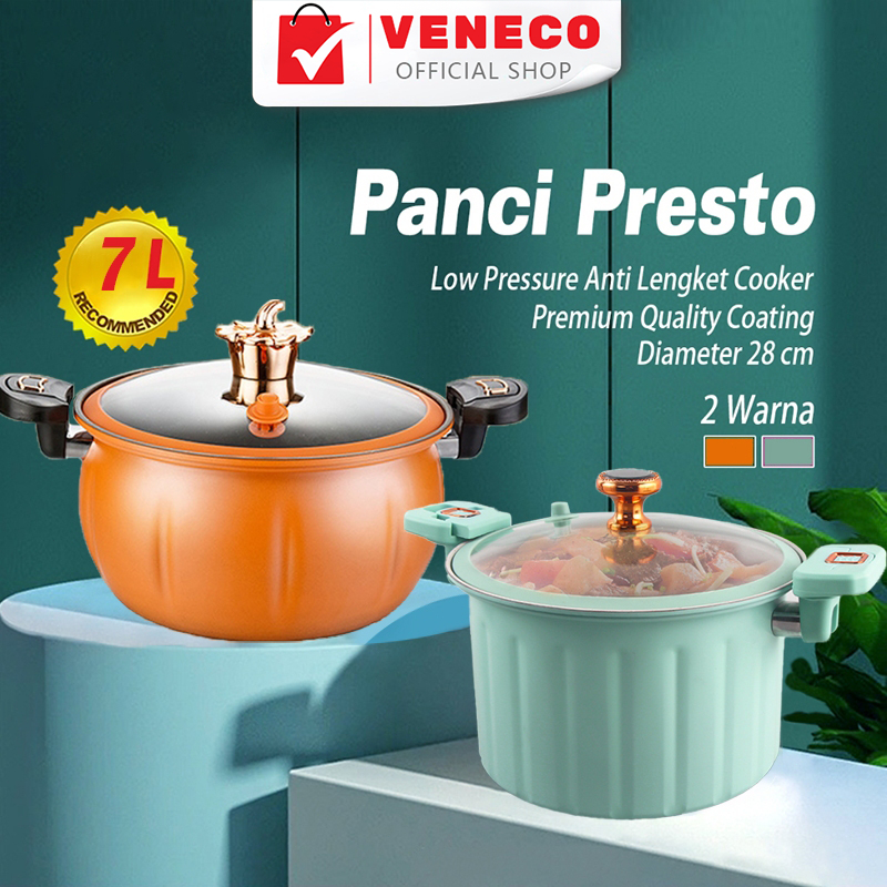 Jual Panci Presto 7 Liter Low Pressure Roman Cauldron Kapasitas ...