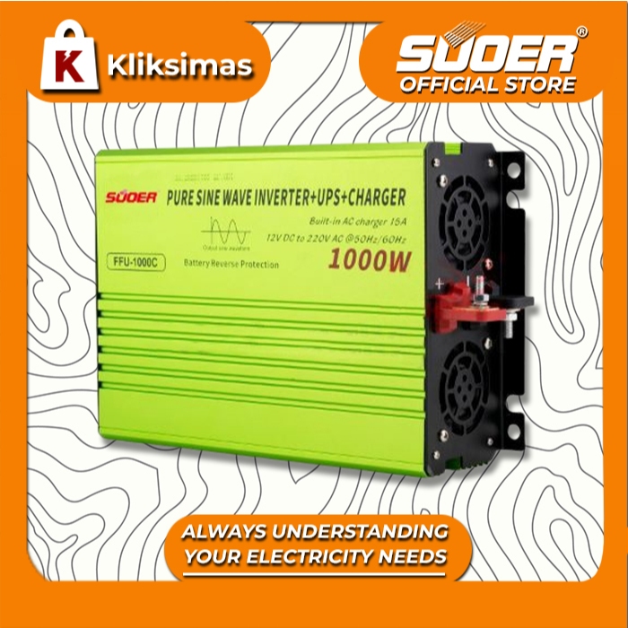 Jual SUOER INVERTER FFU 1000 WATT 12 VOLT MODIFIED SINE WAVE | Shopee Indonesia
