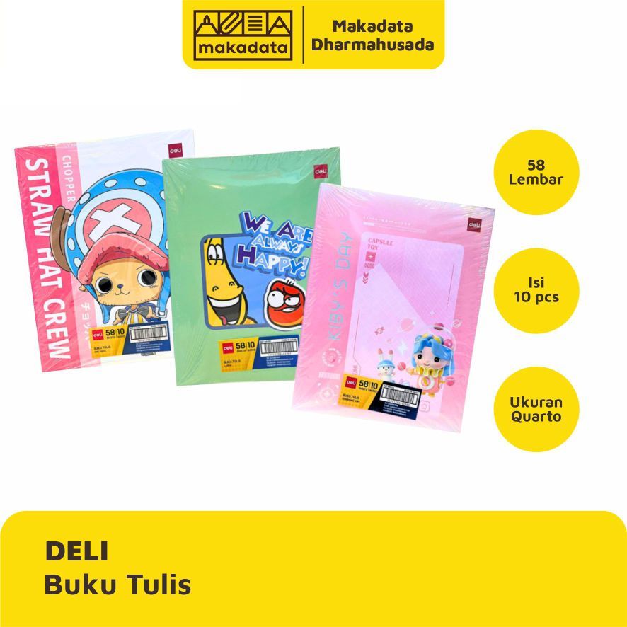 Jual BUKU TULIS DELI 58 LEMBAR ISI 10 PCS / PACK | Shopee Indonesia