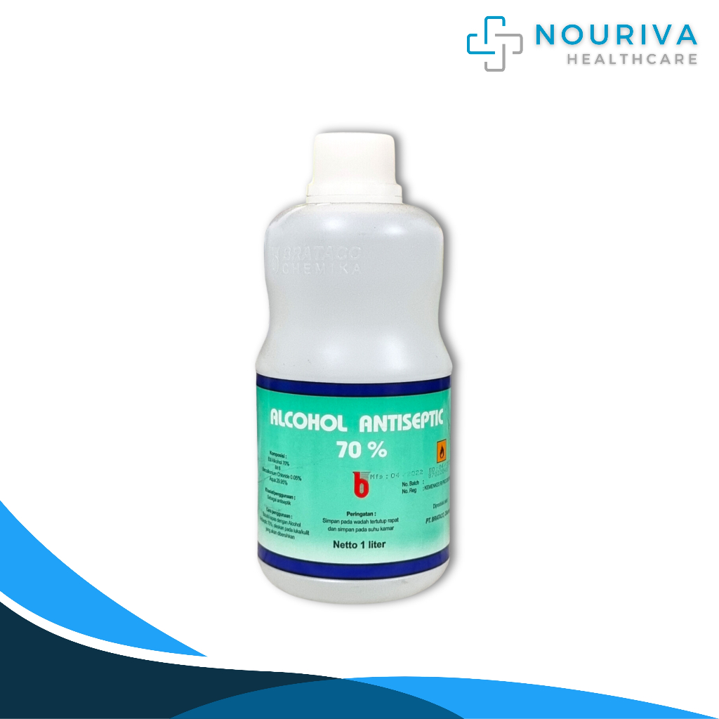 Jual Brataco Alcohol Antiseptic 70% 1 Liter - Alkohol Antiseptik 70% ...