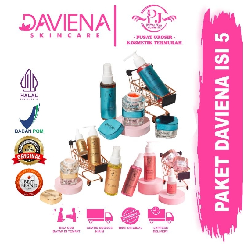 Jual DAVIENA SKINCARE | PAKET GOLD SERIES DAVIENA | PAKET GLOWING ...